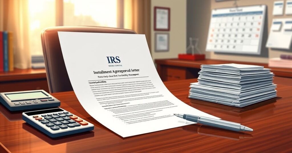 Installment Agreement Approval Letter