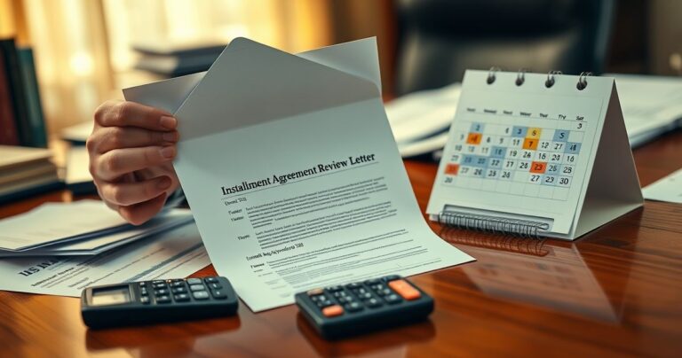 Installment Agreement Review Letter Guide